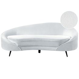 Beliani 3-SITZER-SOFA Boucl&eacute; wei&szlig;/schwarz Savar