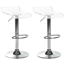 Beliani DREHHOCKER 2er-Set Transparent Neum