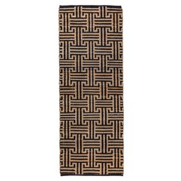 KADIMA DESIGN JUTETEPPICH CROFT, geometrisch, Natur-Schwarz, 80 x 230 cm