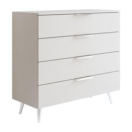 KOMMODE LINA KASCHMIR 95 LED auf hohen Beinen Silber Chrom