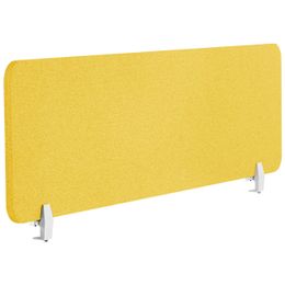 Beliani SCHREIBTISCHTRENNWAND 160 x 40 cm Gelb Wally