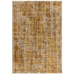 KADIMA DESIGN TEPPICH TIBER-Rom, abstrakt, Senfgelb, 200 x 290 cm