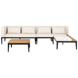 Beliani LOUNGE-SET 4-Sitzer Beige Bracciano