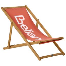 Beliani GARTENLIEGE Rot Anzio