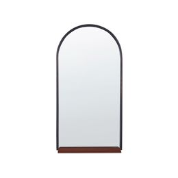 Beliani WANDSPIEGEL mit Ablage schwarz/kupfer oval 40/67 cm Domme