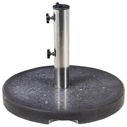 Beliani SONNENSCHIRMST&Auml;NDER Granit/Edelstahl schwarz 45 cm Ceggia
