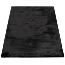 KADIMA DESIGN HOCHFLORTEPPICH, einfarbig, Schwarz, 160 x 230 cm