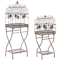 Beliani REGAL 2er Set SICILY 43-37/30-27 cm Schwarz