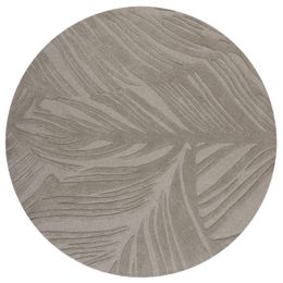 KADIMA DESIGN WOLLTEPPICH LEVEN, floral, Grau, &Oslash; 160 cm