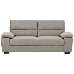 Beliani 3-SITZER-SOFA hellbraun Vogar