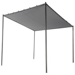 Beliani GARTEN-PERGOLA Grau Vimino