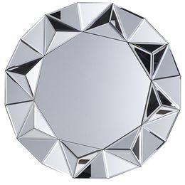 Beliani WANDSPIEGEL silber Diamantform 70 cm Habay