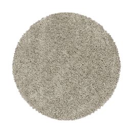 KADIMA DESIGN TEPPICH Hochflor SPREE in Natur, einfarbig, &Oslash; 200 cm
