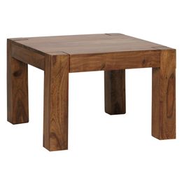 KADIMA DESIGN COUCHTISCH aus Akazienholz, rustikal, quadratisch, handgefertigt, Braun 60x60x40 cm