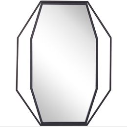 Beliani WANDSPIEGEL graphitgrauachteckig 80/60 cm Nire