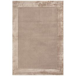KADIMA DESIGN WOLLTEPPICH handgewebt TYNE, mit Bord&uuml;re, Beige, 160 x 230 cm
