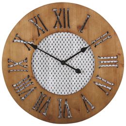 Beliani WANDUHR Tannenholz dunkler holzfarbton Cuilco