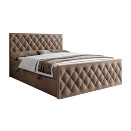 BOXSPRINGBETT INEZ II mit Bettkasten mit Topper 140x200 cm Royal Velvet 176