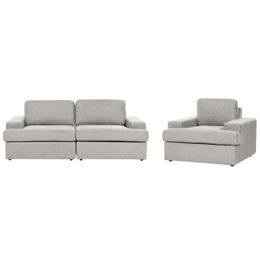 Beliani SOFA-SET 4-sitzer hellgrau Alla