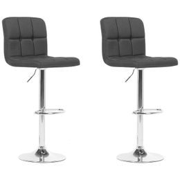 Beliani BARHOCKER 2er-Set Polsterbezug Schwarz Marion