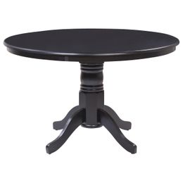 Beliani ESSTISCH 120/120 cm Schwarz Akron