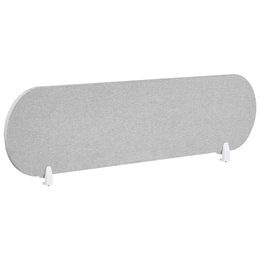 Beliani SCHREIBTISCHTRENNWAND Hellgrau 160x2x40 Sparky