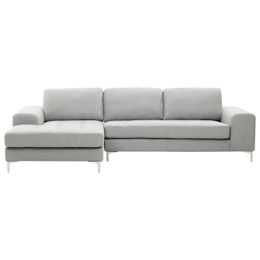 Beliani 4-SITZER-ECKSOFA Polyester Grau Kiruna
