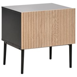 Beliani NACHTTISCH Schwarz/Braun Blythe