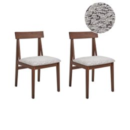 Beliani ESSZIMMERSTUHL 2er-Set Braun Isle