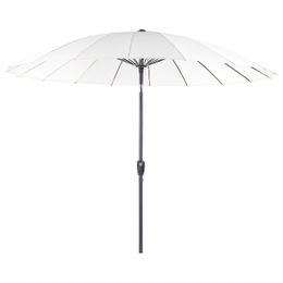 Beliani SONNENSCHIRM helles Beige 255 cm Baia