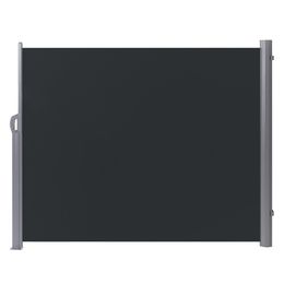 Beliani SEITENMARKISE graphitgrau ausziehbar 160/300 cm Dorio