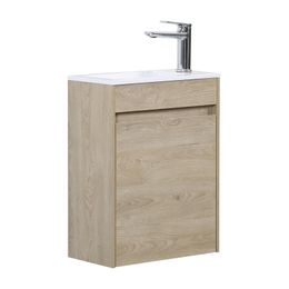 Badplaats G&Auml;STE-WC-M&Ouml;BELSET Sinta 2 Teile Kastanien Eiche - 40 x 22 x 54 cm