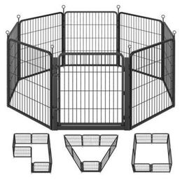 Songmics Flexibles Freigehege aus Rostfreiem Metall mit T&uuml;r, f&uuml;r Indoor und Outdoor L-XXL L