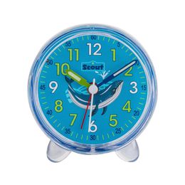 Kinderwecker Scout "Favorit", transparent, Wecker, Kinder, Quarzwecker, Geschenkidee, Kinderzimmer, Jungen, Schulanfang, Wal