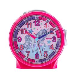 Quarzwecker Scout "Pferdewecker, Friends, 280001046", pink, Wecker, Kinderwecker, Geschenkidee, Kinderzimmer,Schulanfang, Pferd,Lernwecker