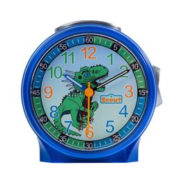 Kinderwecker Scout "Friends", blau, Wecker, Kinder, Quarzwecker, Lernwecker,Geschenkidee, Kinderzimmer, Schulanfang, Dino