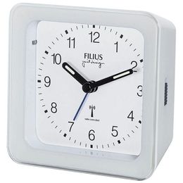 Funkwecker FILIUS zeitdesign, wei&szlig;, Wecker, Funkwecker, Wecker, Schlafzimmer, Leuchtzeiger, Beleuchtung, Weckwiederholung