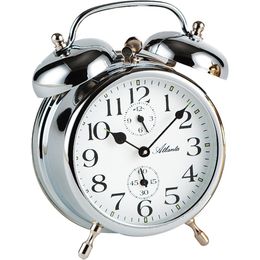 Quarzwecker Atlanta "1058-19", silber (silberfarben), Wecker, Retro Wecker