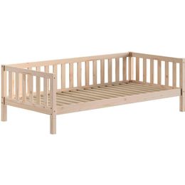 Kinderbett Vipack "Dallas, massiv Bett, Rausfallschutz, umbaubar vom Boden- zum Daybett", kiefer natur, kiefer natur, kiefer natur, B:97cm H:66cm L:210cm, Betten, Kinderbett, stabil und standfest gebaut, wahlweise Kiefer massiv natur oder wei&szlig;