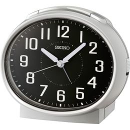 Quarzwecker Seiko, silber (silberfarben), Wecker, Wecker, Schlafzimmer, Beleuchtung, Schlummerfunktion, Leuchtzeiger