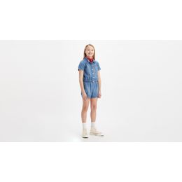 Jumpsuit LEVI'S KIDS, Jungen, Gr. 14 (158), N-Gr, keep the change, Denim/Jeans, Obermaterial: 100% Baumwolle, Overalls Jumpsuit, mit Knopfleiste