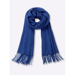 Modeschal Heine, Damen, blau (royalblau), Viskose, Modet&uuml;cher