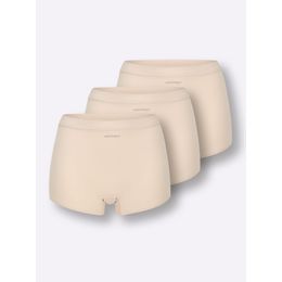 Panty, Damen, Gr. 38, 3 Stk., beige (elfenbein), 95% Baumwolle, 5% Elasthan, Unterhosen Panty