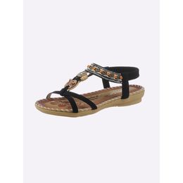 Sandale Andrea Conti, Damen, Gr. 37, bunt (schwarz, bunt), Textil, Schuhe Sandale