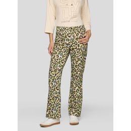 Jerseyhose Rabe "Hose", Damen, Gr. 44, Normalgr&ouml;&szlig;en, gr&uuml;n (dunkelgr&uuml;n), 95%Baumwolle, 4%Polyester, 1%Elastan, gemustert, bootcut fit, Hosen Jerseyhose
