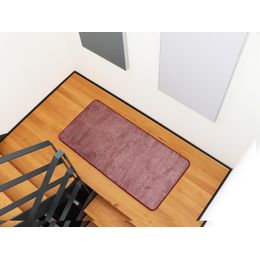 Teppich "MANILA, Made in Netherlands", lila (mauve), B:80cm H:10mm L:150cm, Polyamid, PRIMAFLOR-IDEEN IN TEXTIL, Teppiche, Teppich, weicher Kurzflor, Uni Farben, ideal im Wohnzimmer & Schlafzimmer
