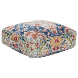 Beliani Pouf, Mehrfarbig, Naturmaterialien, 1-Sitzer, Quadratisch, 50x20x50 cm, Wohnzimmer, Hocker, Poufs