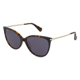 MaxMara Max Mara MM0201 | Damen-Sonnenbrille | Fassung: Vollrand, Cat Eye, Acetat, Havanna Dunkel | Glasfarbe: Grau