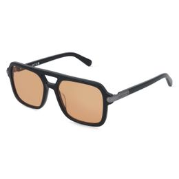 Adidas OR0149 | Unisex-Sonnenbrille | Fassung: Vollrand, Pilot, Acetat, Schwarz Gl&auml;nzend | Glasfarbe: Braun
