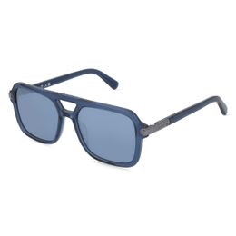 Adidas OR0149 | Unisex-Sonnenbrille | Fassung: Vollrand, Pilot, Acetat, Blau Gl&auml;nzend | Glasfarbe: Blau Spiegel Blau